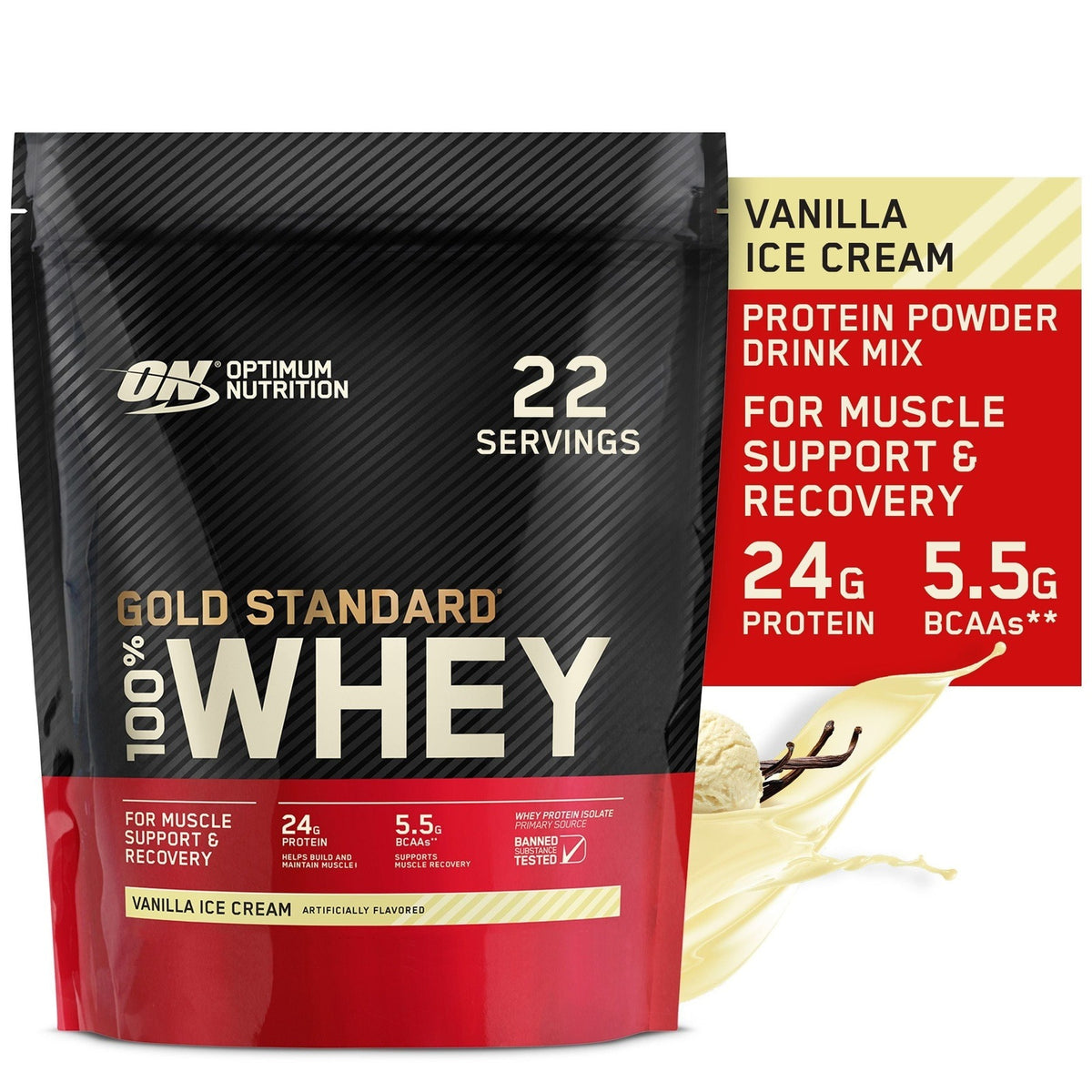 WHEY PROTEIN VANILLA 22 SERVINGS — One Stop and Shop Market